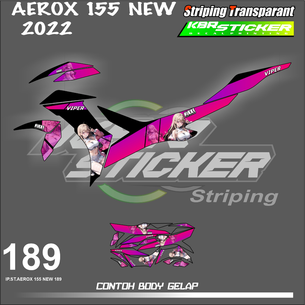 AEROX 155 NEW YAMAHA AEROX MOTORCYCLE STRIPING STICKER NEW - STICKER ...