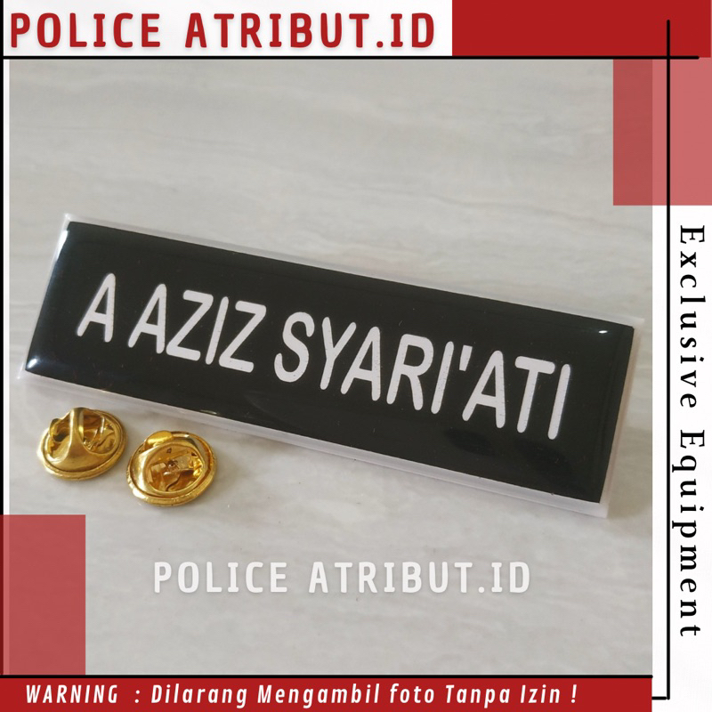 PUTIH Nameplate - Name Tag chest pdh pdu white trim Latest PNS ASN ...