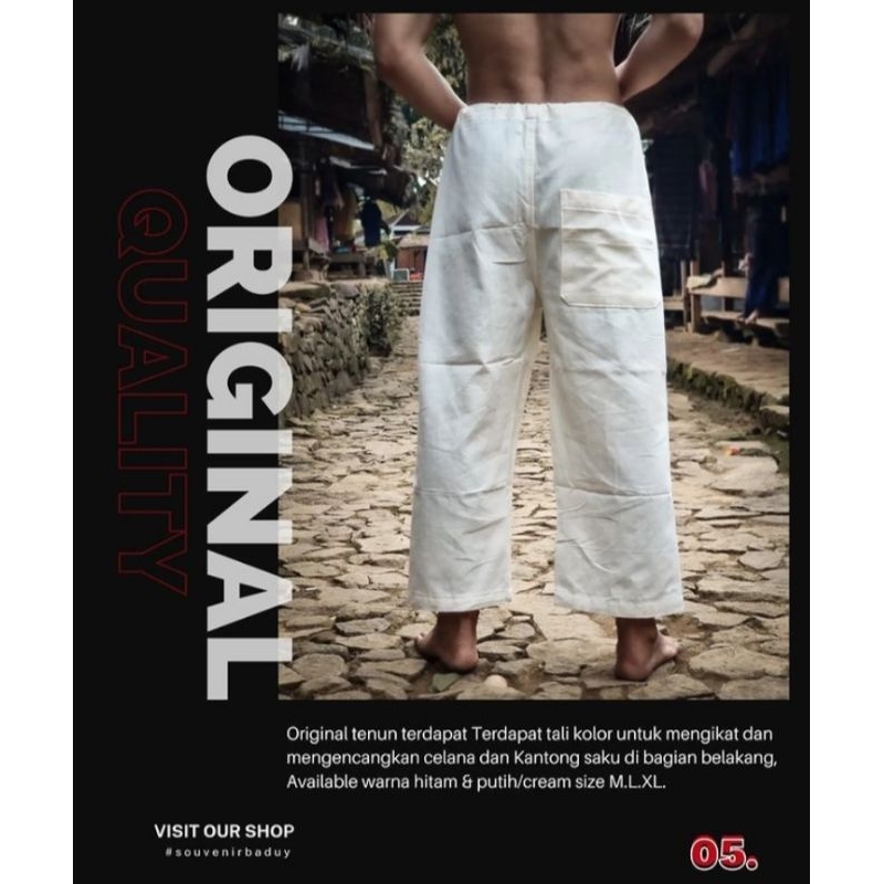 KATUN Baduy special PANGSI TROUSERS made of original Baduy woven cotton ...
