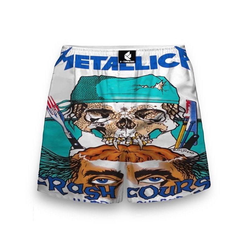 Metallica 24s Thick Band Music Boxer Shorts for Men and Women | Shopee ...