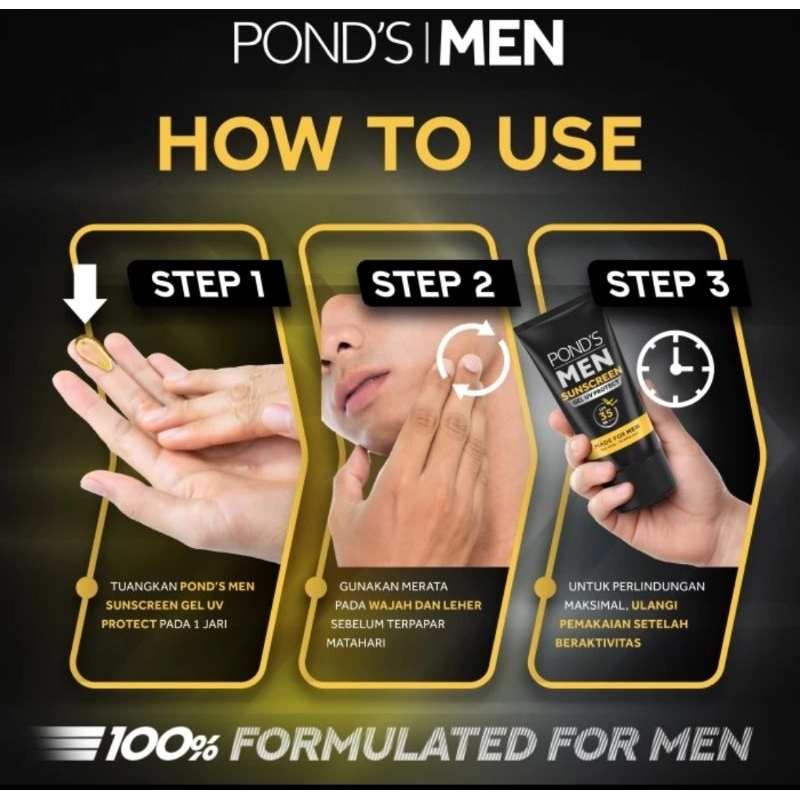 Ponds MEN SUNSCREEN GEL UV PROTECT SPF 35 PA+++ 30g | Shopee Philippines