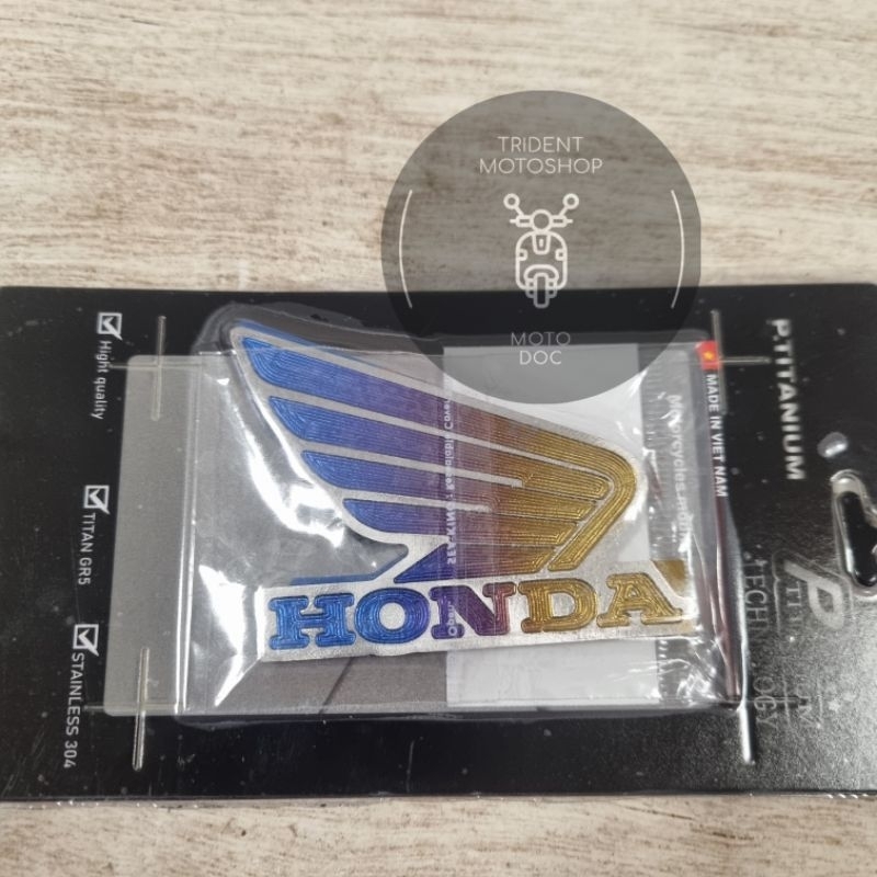 Honda wing titanium gr5 wing Sticker logo Emblem original vietnam ...