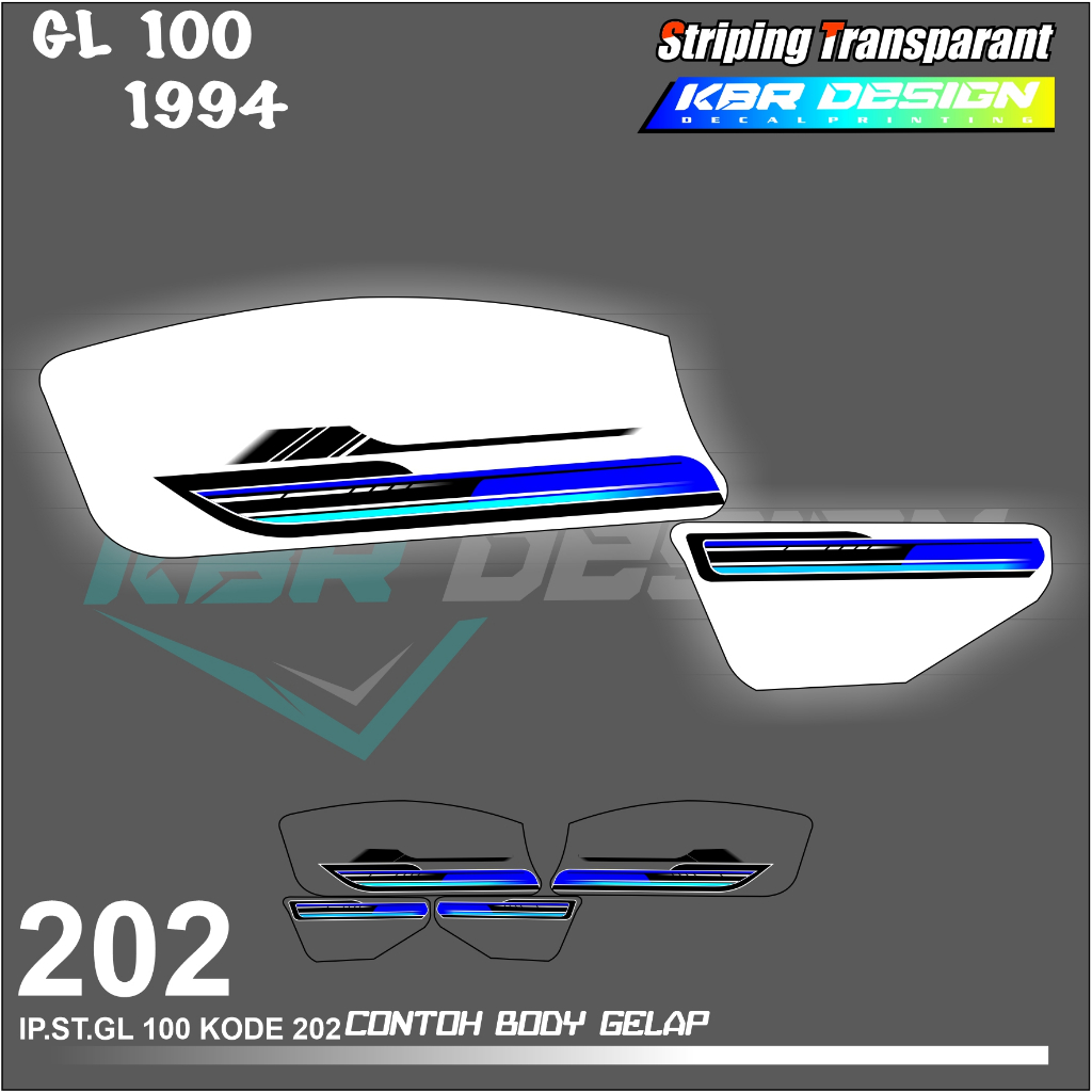 Gl 100 YEAR 1994 HONDA GL 100 MOTORCYCLE STRIPING STICKERS 1994- GRAFIC ...
