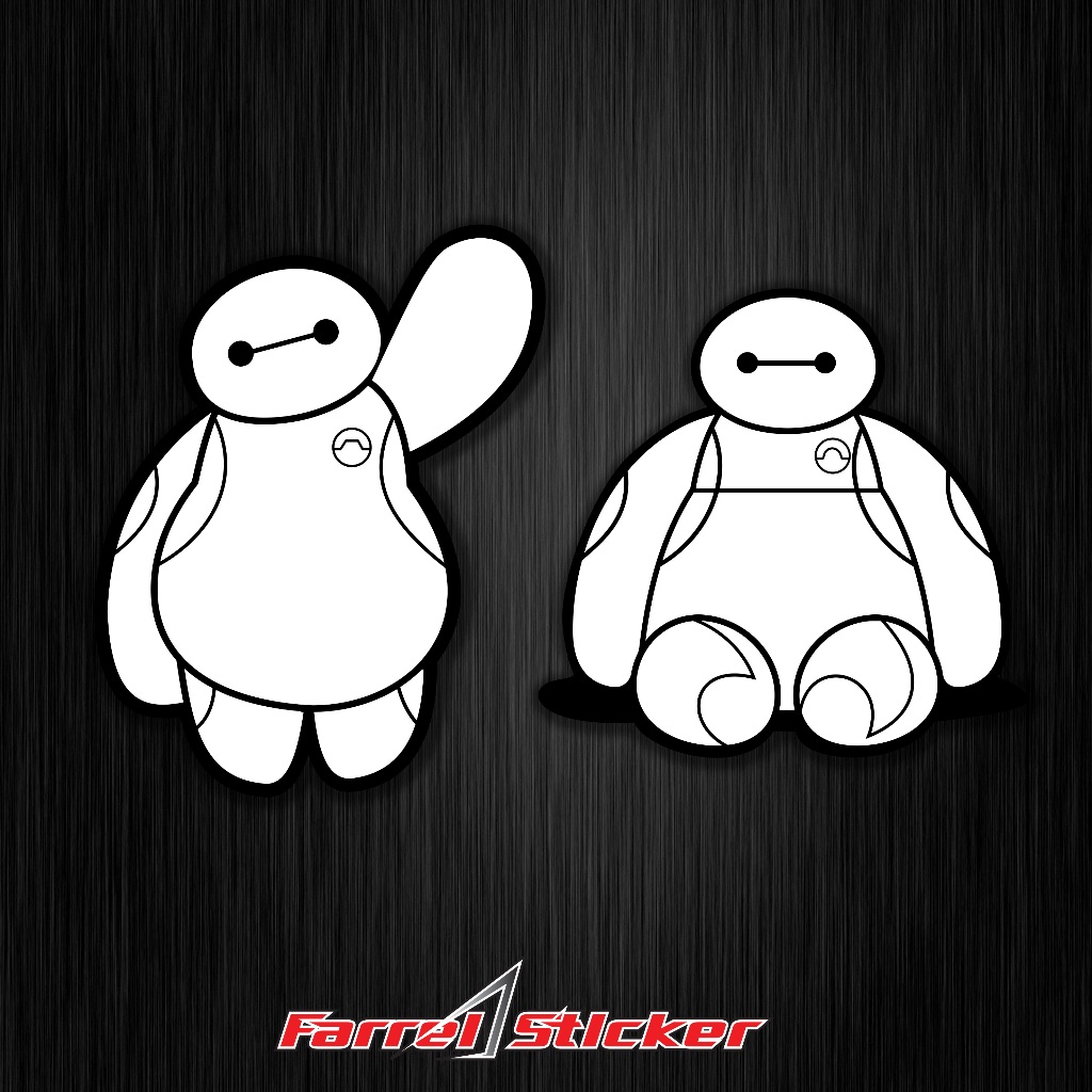 Cute baymax big hero print cut sticker STICKERS | Shopee Philippines