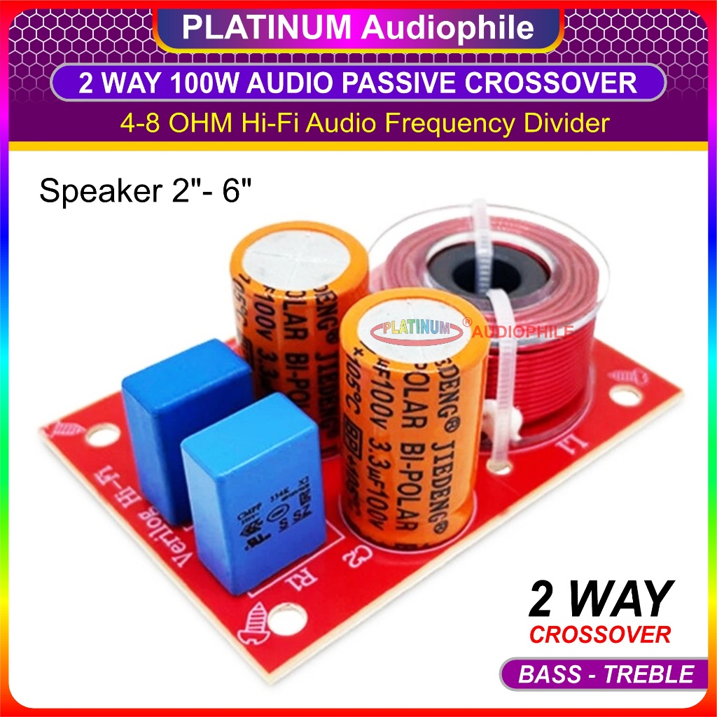 Passive Crossover 2 Way Treble Bass Passive Speaker Crossover WEAH-D224 ...