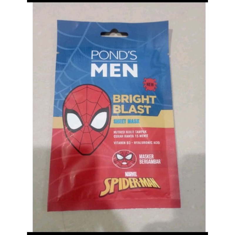 Pond's men Bright Blast Sheet Mask 20gr (Consent Men's Mask) | Shopee ...