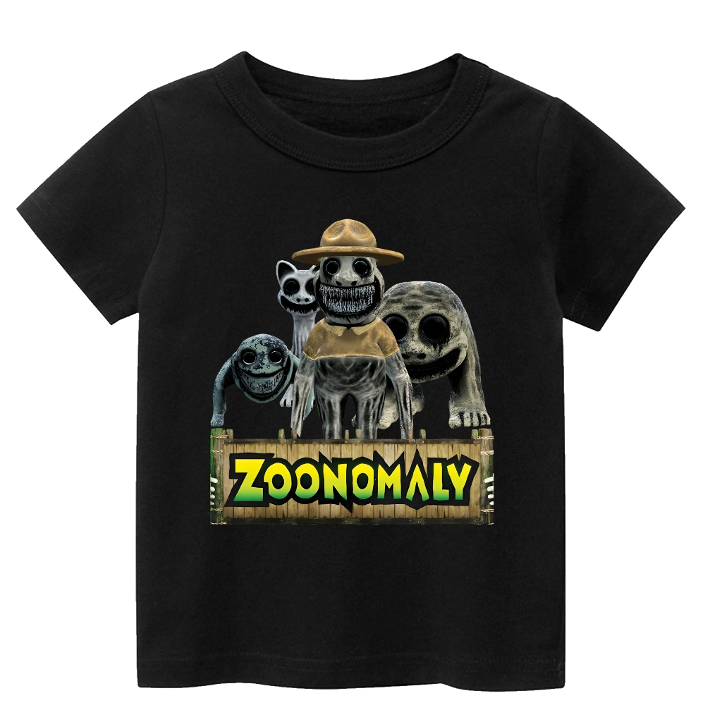 Children's Short Sleeve Top T-shirt with ZOONOMALY Motif 4 Ages 1-11 ...