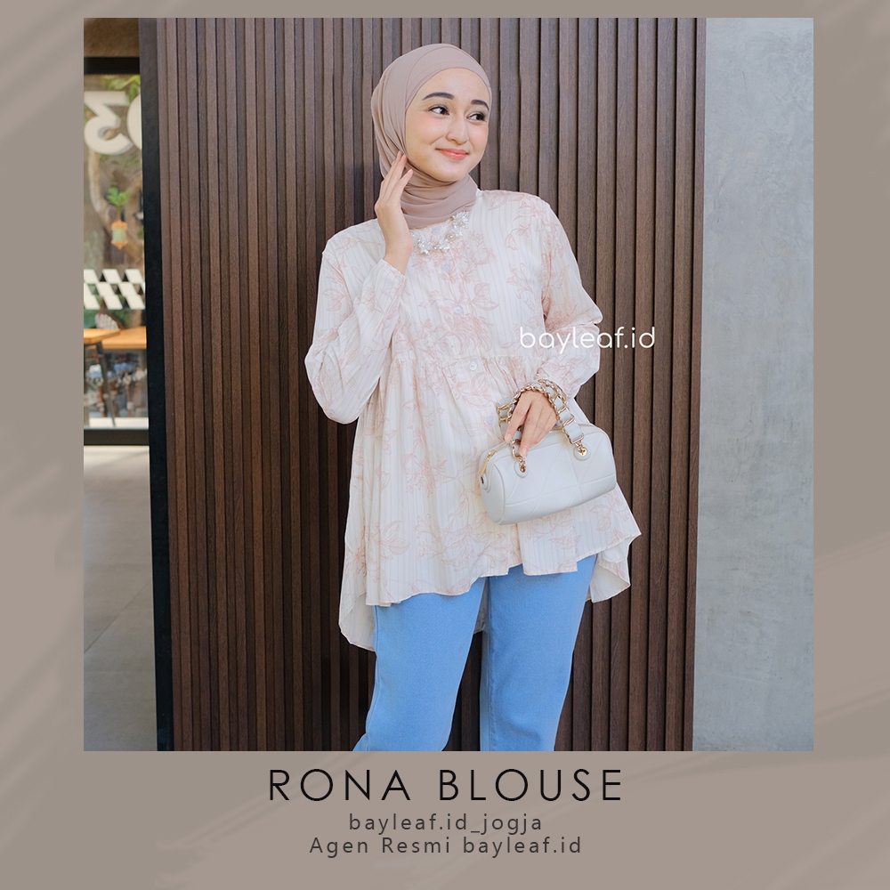 Rona BLOUSE MOTIF By Bayleaf.id | Shopee Philippines