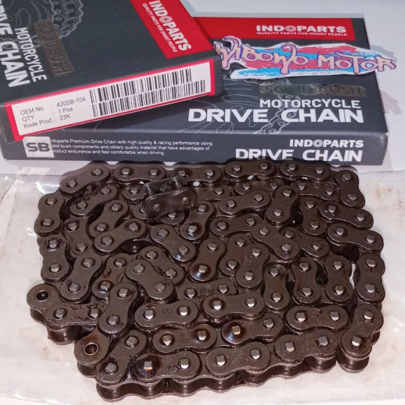 Indoparts RANTE DRIVE CHAIN 420-104L (KAWARR SUPRA 125 REVO ABSOLUTE ...