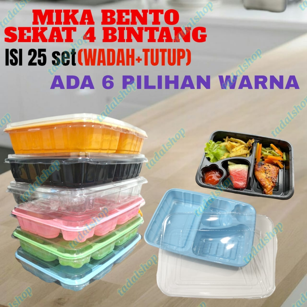 Mika bento divider mika bento 4 compartments + plastic mica bento lid ...