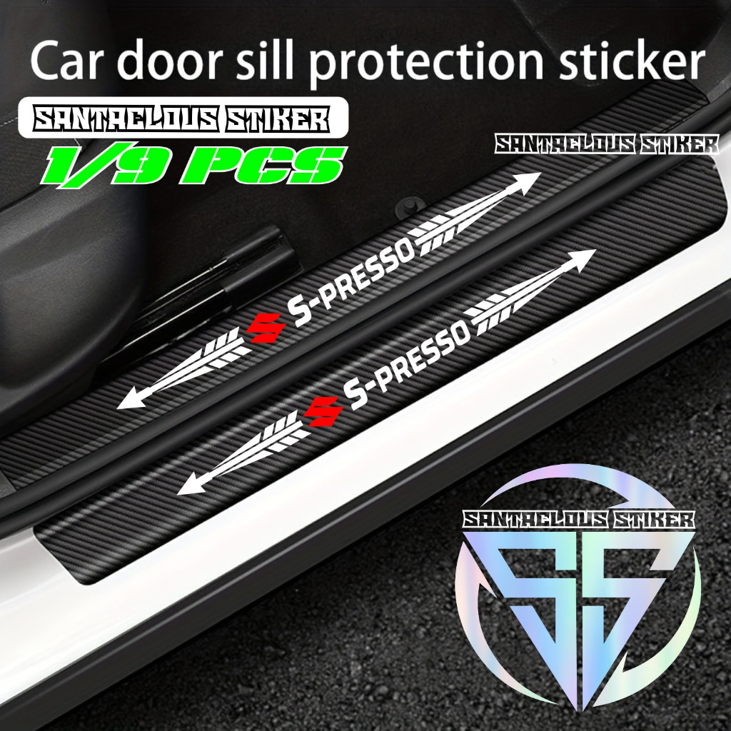 9pcs sticker sill plate carbon 3d Car suzuki s-presso sticker carbon 3d ...
