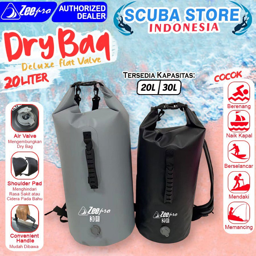 Dry Bag Zeepro Deluxe 20 Liter 20L Waterproof Sling Backpack Float Bag ...