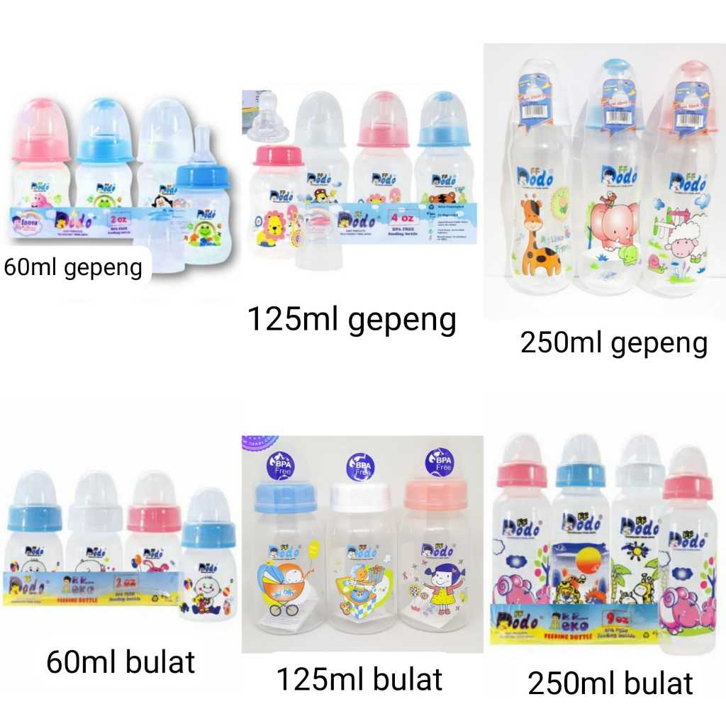 Dodo PP EKO / PAHE / INOVA Bottle 2oz / 4oz / 8oz / 9oz (Flat and Round ...
