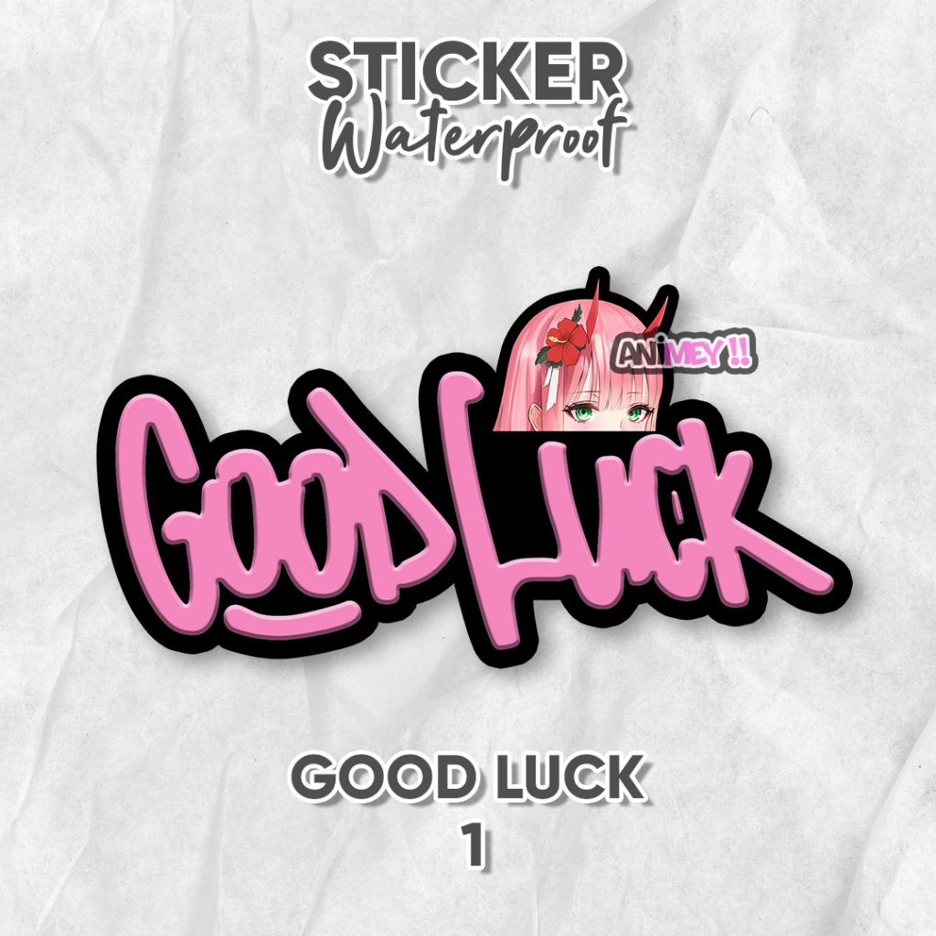 Good LUCK Anime Sticker / waterproof Anime Sticker | Shopee Philippines