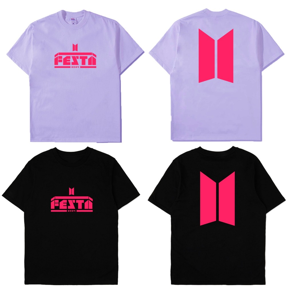Bangtan Festa T-Shirt 2024 Large Screen Printing And Big BTS Logo ...