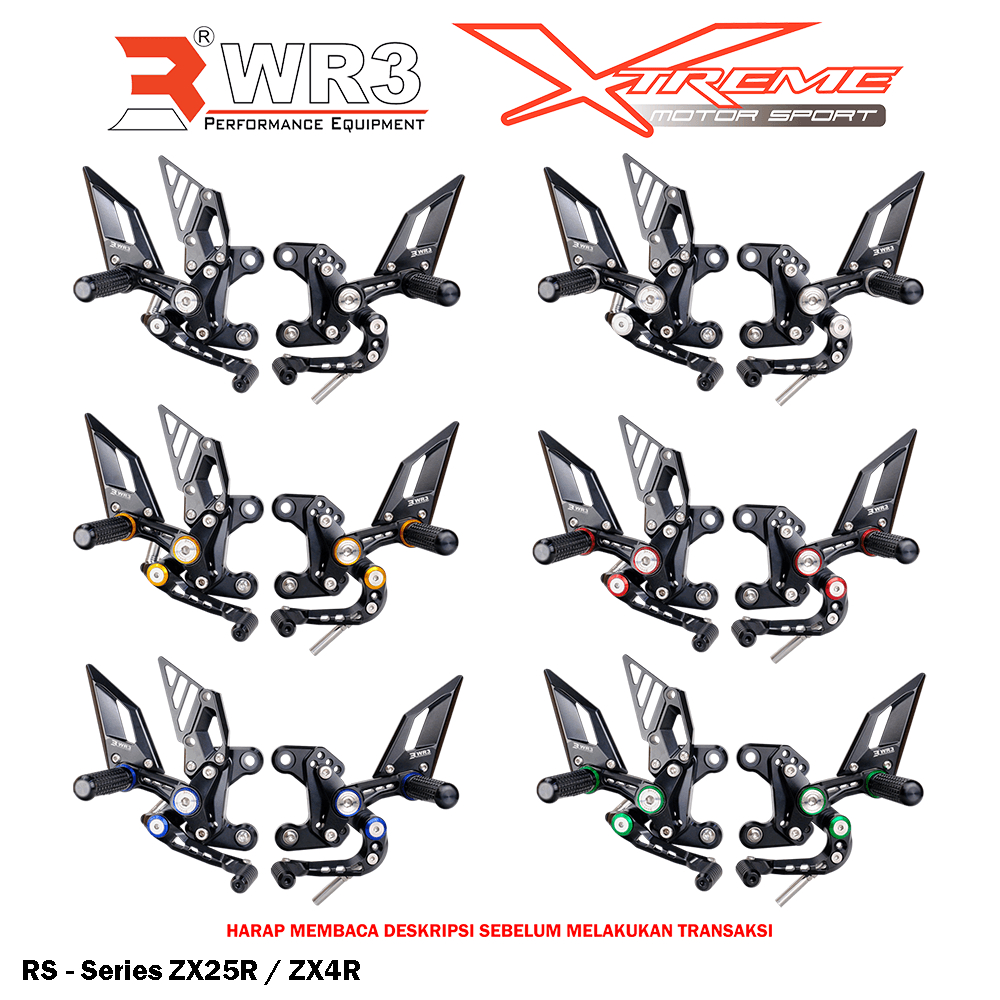 Footstep Rearset Underbone Racing WR3 RS - Series ZX25R ZX25RR ZX4RR ...