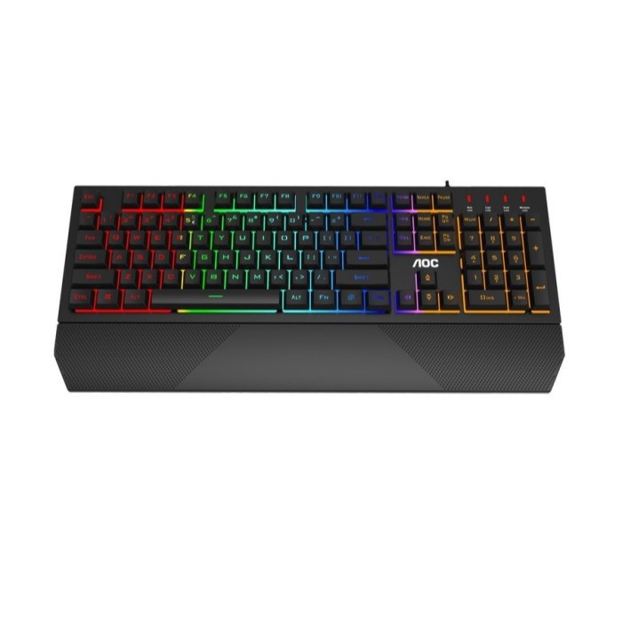 AOC GK200 / GK-200 / GK 200 RGB Gaming Keyboard With Wristpad | Shopee ...