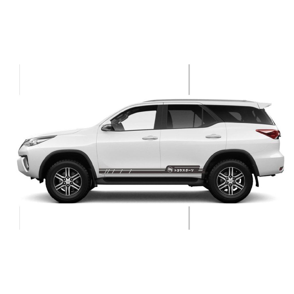 Sticker FORTUNER LIST Car Side BODY STICKER TOYOTA FORTUNER JDM STYLE ...