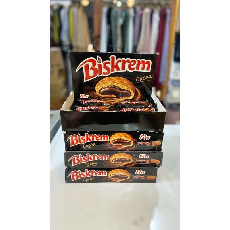 Biskrem Cocoa Cream Filled Cookie | Biskrem Chocolate Biscuits | Shopee ...