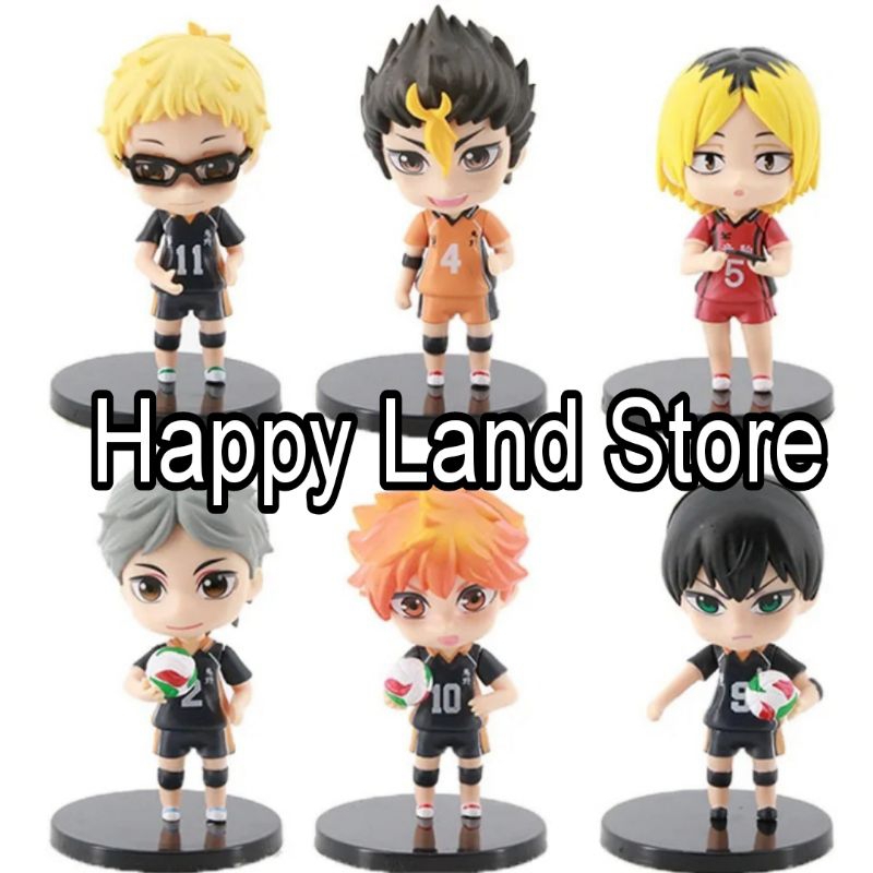 Action Figure Set Of 6 Anime Haikyuu Shoyo Hinata Kei Tsukishima Kenma ...