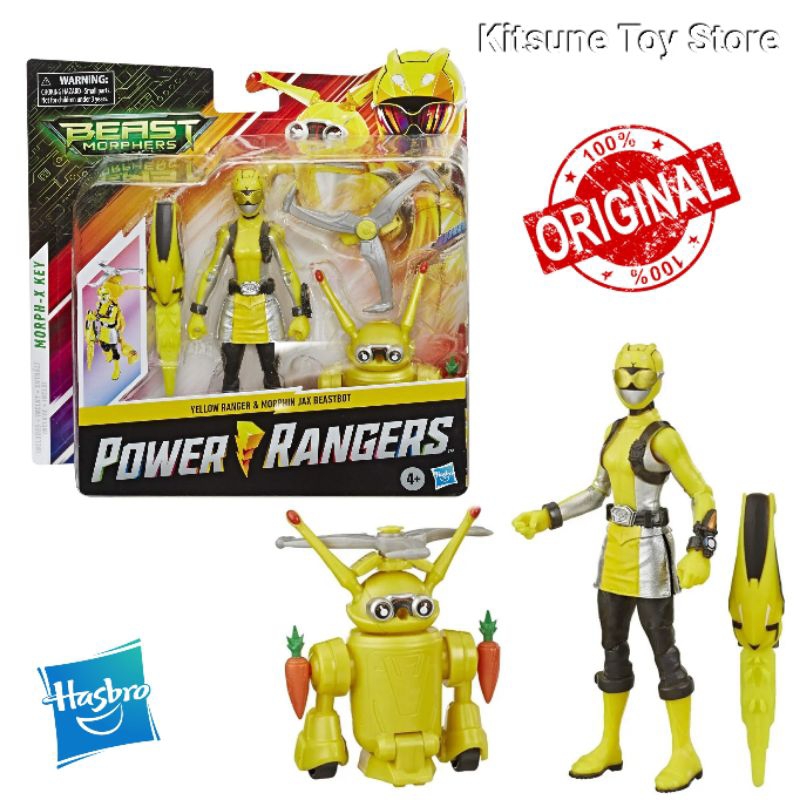 Power Rangers Morph X Key Yellow Ranger & Morphin Jax Beastbot Beast ...