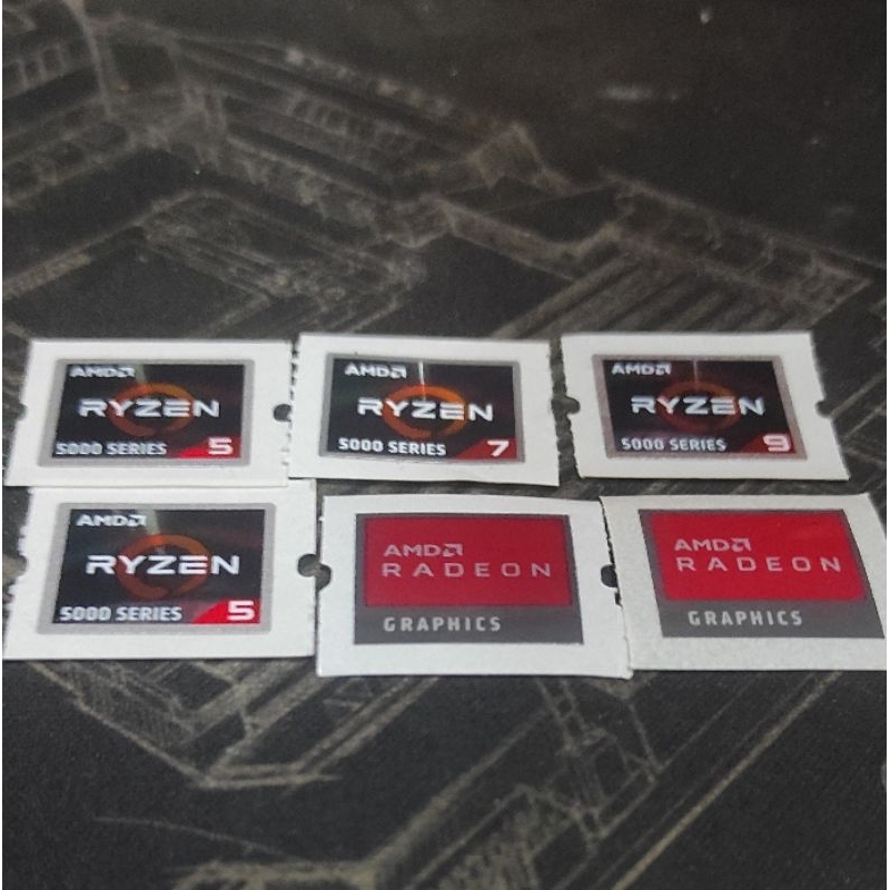 Sticker Amd Original Ryzen 5-5000 R7-5000-Amd Radeon | Shopee Philippines