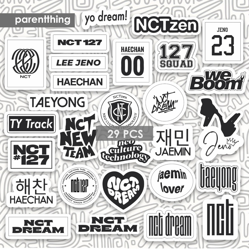 Kpop nct Sticker // nct haechan taeyong nct dream Sticker | Shopee ...