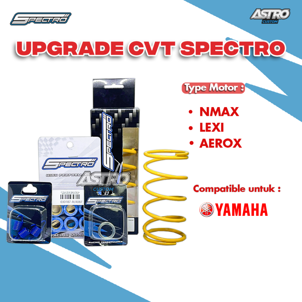 Upgrade CVT Astro Nmax 155 Aerox 155 Lexi 125 Per CVT Roller Per Clutch RPM Spectro CVT Racing ...