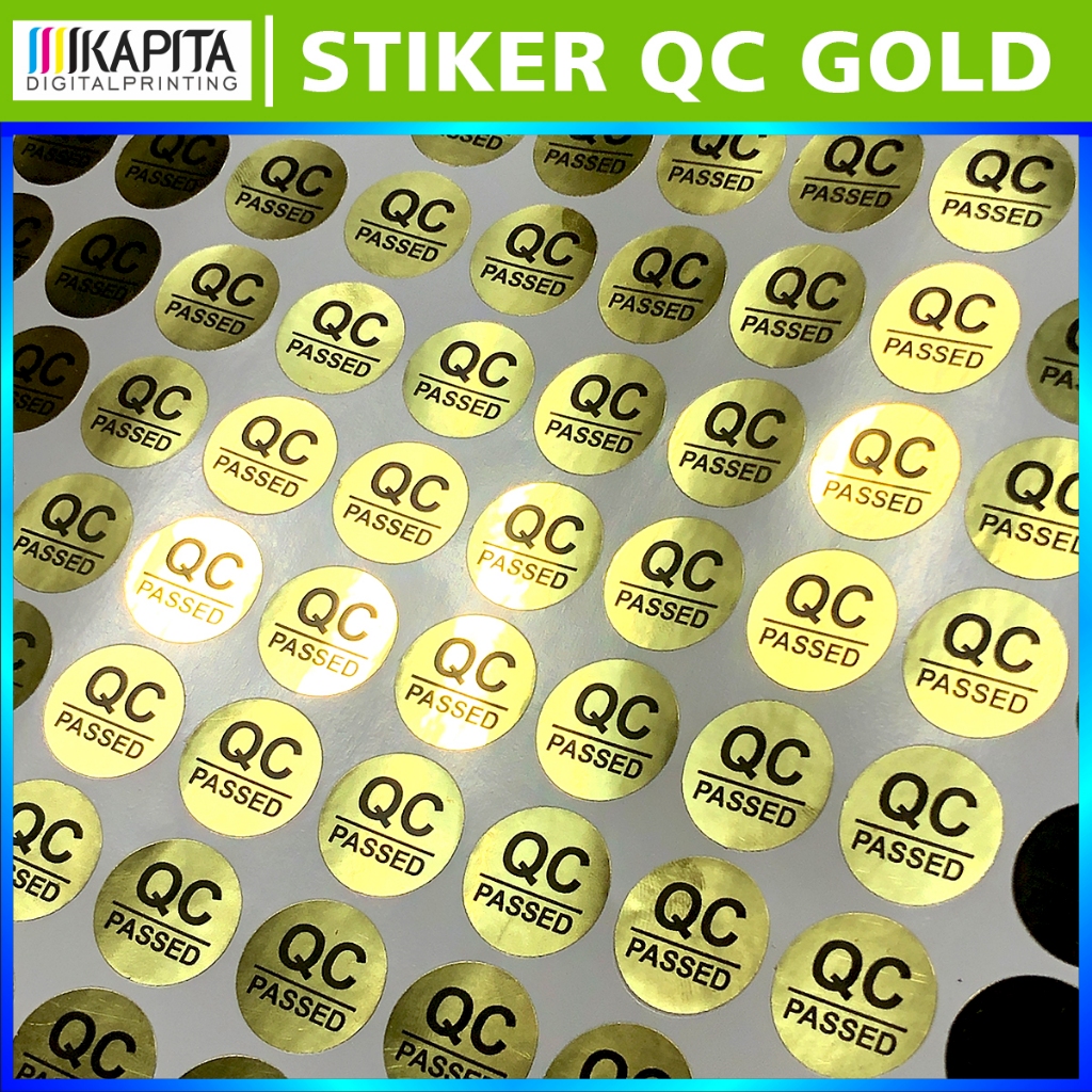 (Content 250) QC PASSED GOLD Sticker | Sticker QUALITY CONTROL | Qc ...