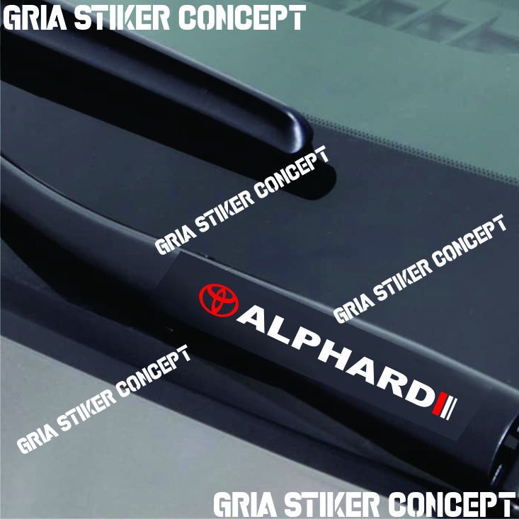 Toyota alphard handle car sticker set & 6 pcs toyota alphard wiper ...