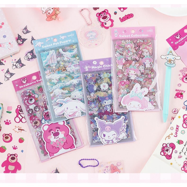 Sanrio Lotso Kuromi Cinnamoroll Stickers Sanrio Sticker Pack contains ...