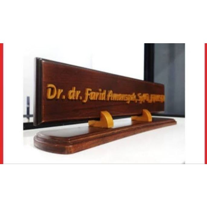Personalize/custom Order Balinese Table Carved Nameplate | Shopee ...