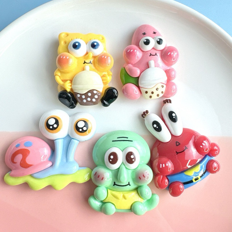 (1pc) Big Resin Clay Spongebob Patrick Garry Squidward Mr Mr Crab ...