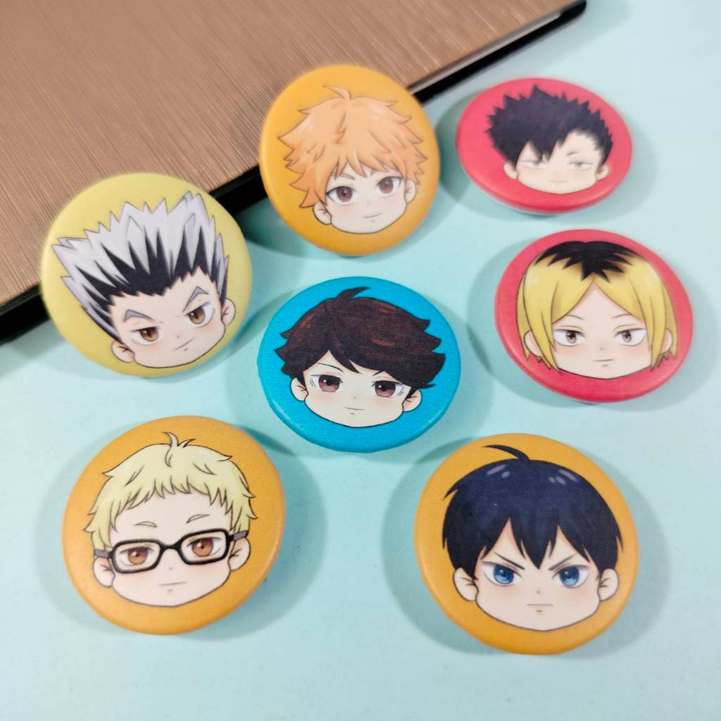 Mini Size "32X32Mm" Haikyuu Anime Character PIN - Bross PIN - Hinata ...