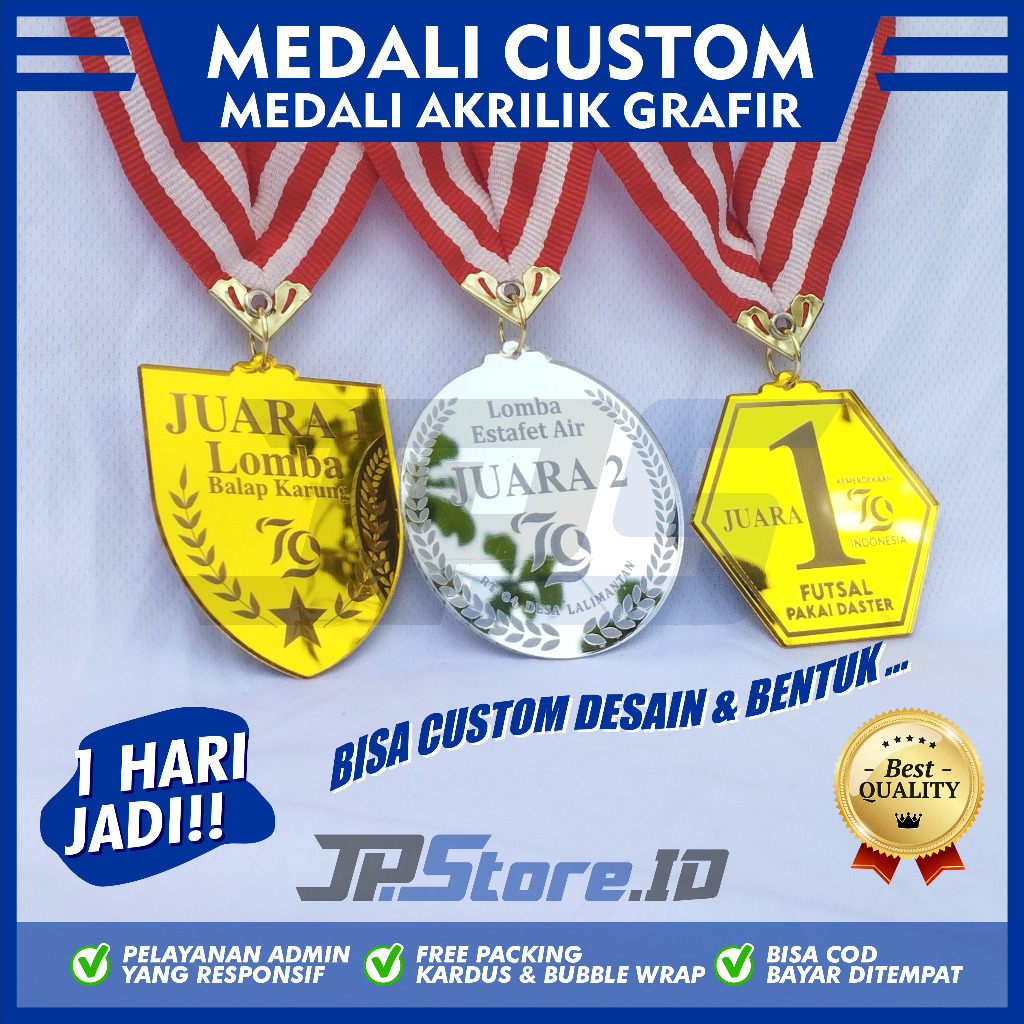 Custom Medal - Graduation Medal - Engraved Acrylic Medal | Shopee ...
