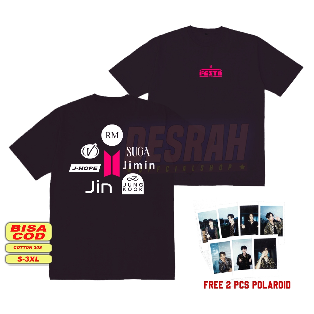 Korean kpop BTS festa 2024 T-Shirt Version Name meber logo (Free 2pcs ...