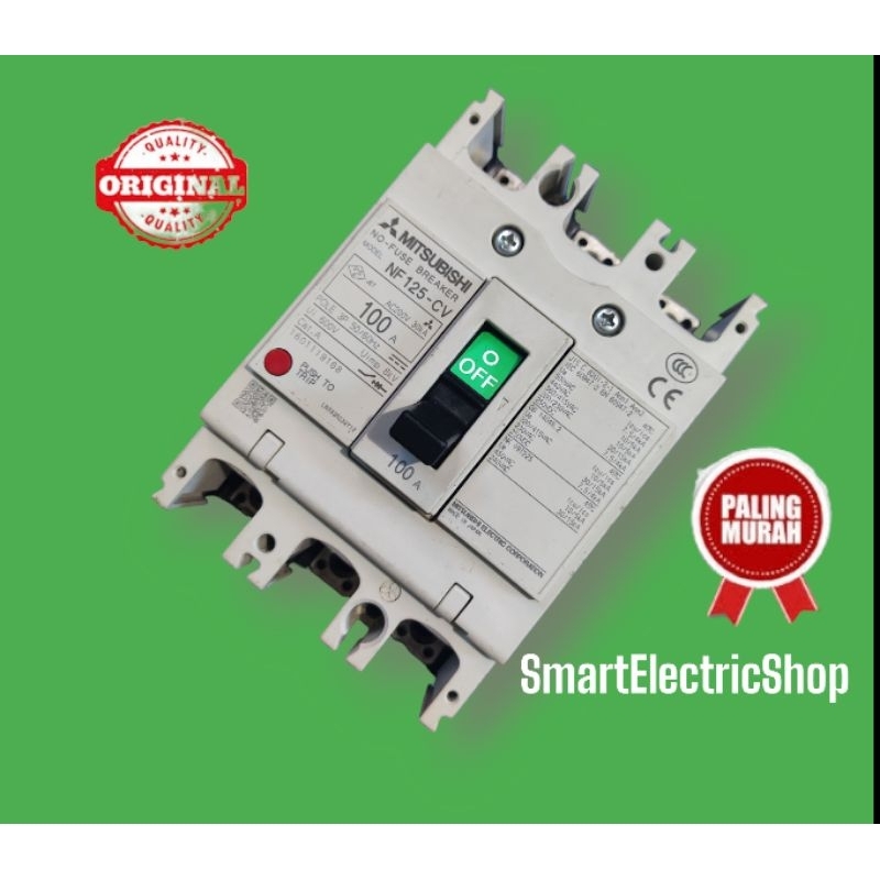 Mccb MITSUBISHI NF-125-CV 3PHASE 80A 100A | Shopee Philippines