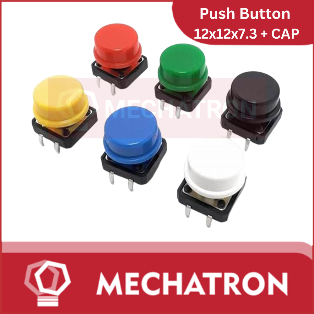 Push Button 12x12x7.3 + Cap Tactile Tach Switch 4P B3F 4055 12 x 12 ...