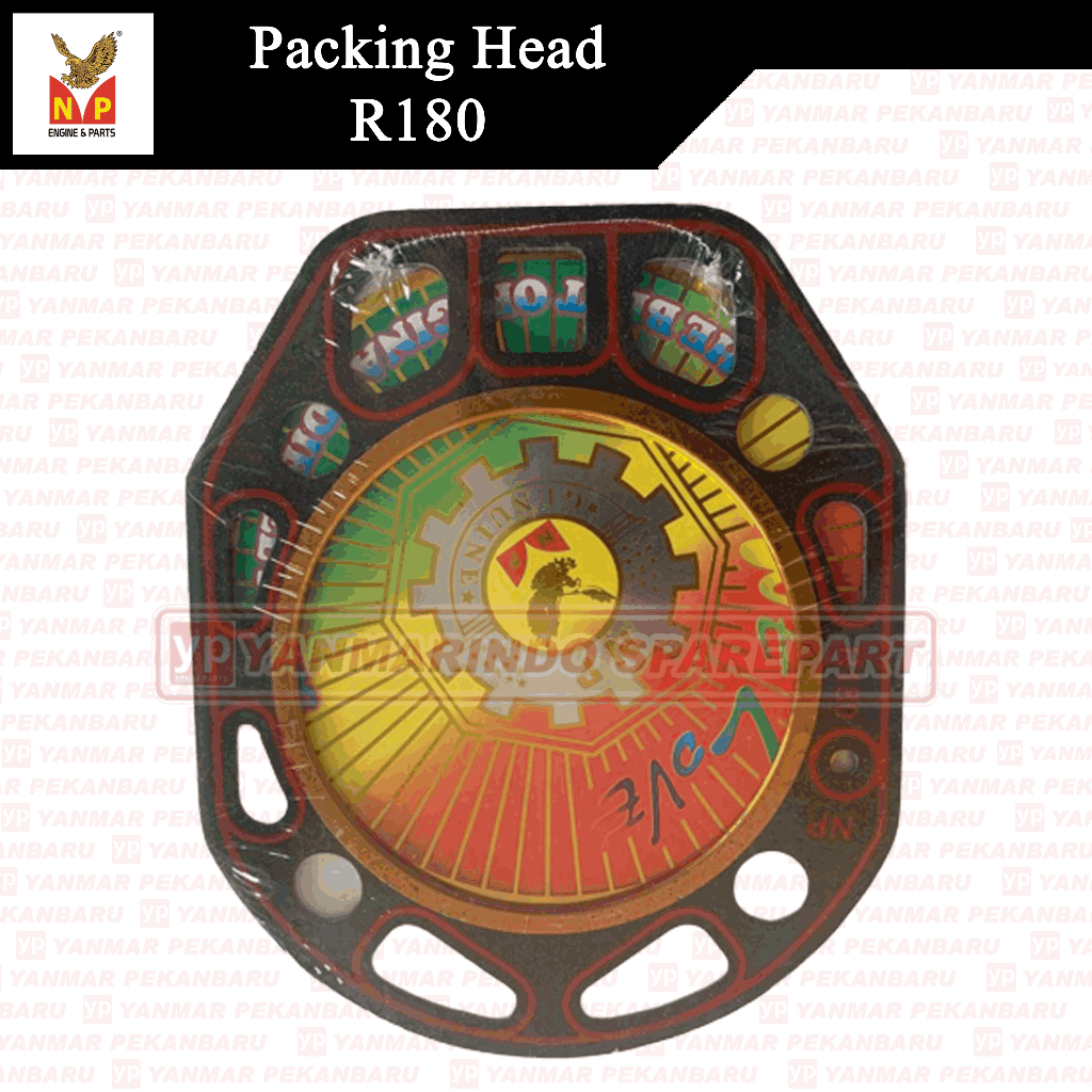 MESIN R180 Gasket Head Packing Deksel Gasket dongfeng Engine Head 8PK ...