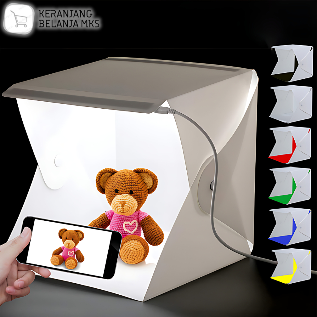 Photo Studio Mini Photo Box Studio Softbox Photo With LED Light Cool ...