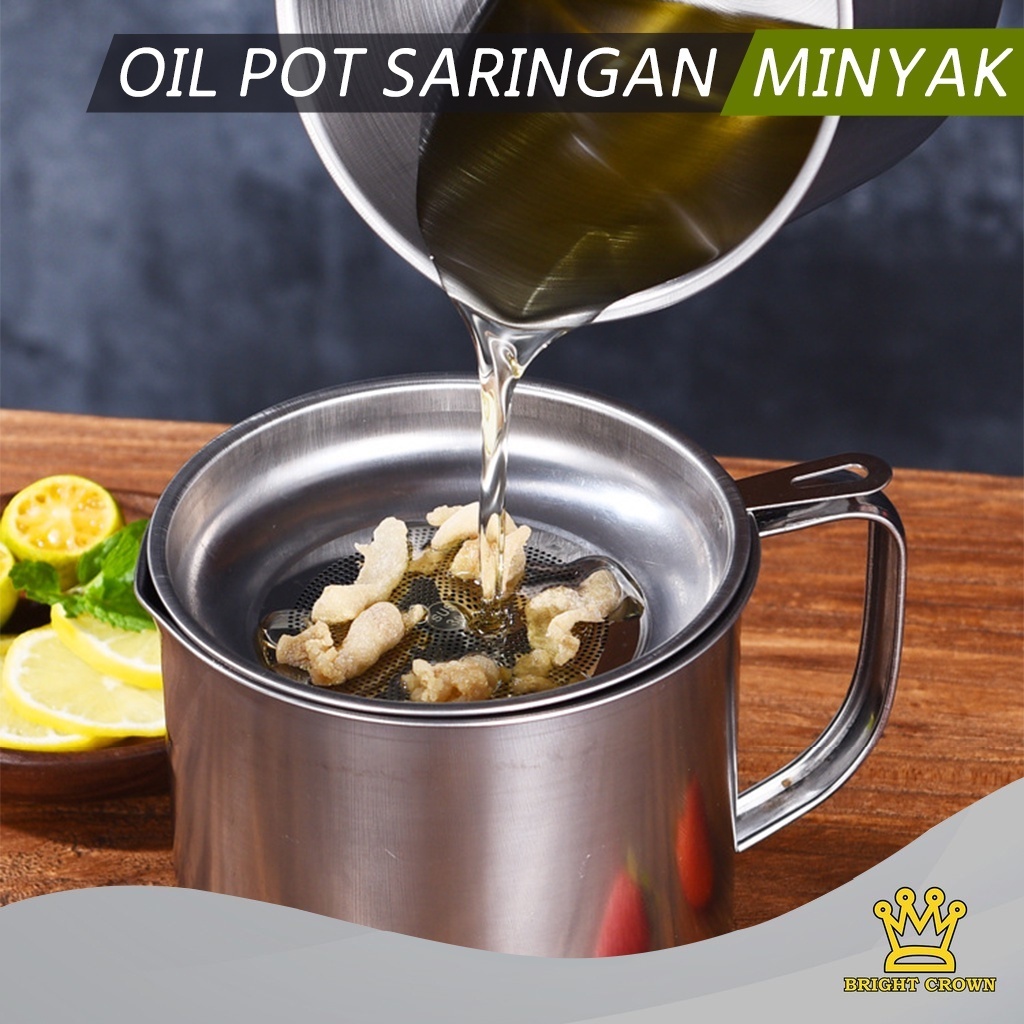 Used Cooking Oil Pot Filter Holder/Stainless Oil Filter Container ...