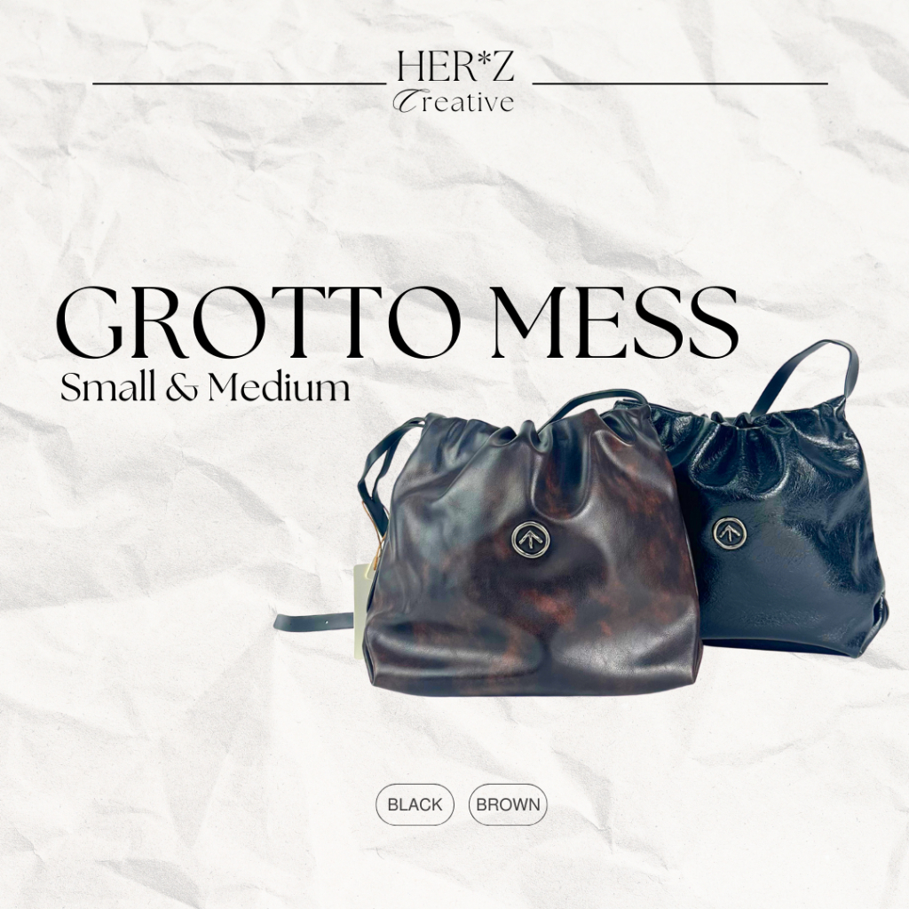 Grotto MESS SHOULDER HOBO BAG | Shopee Philippines
