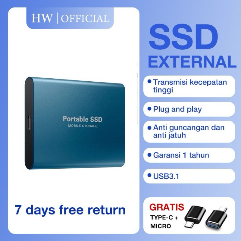 Hw Portable SSD External Hard drives 1TB 2TB 4TB 8TB External Hard ...
