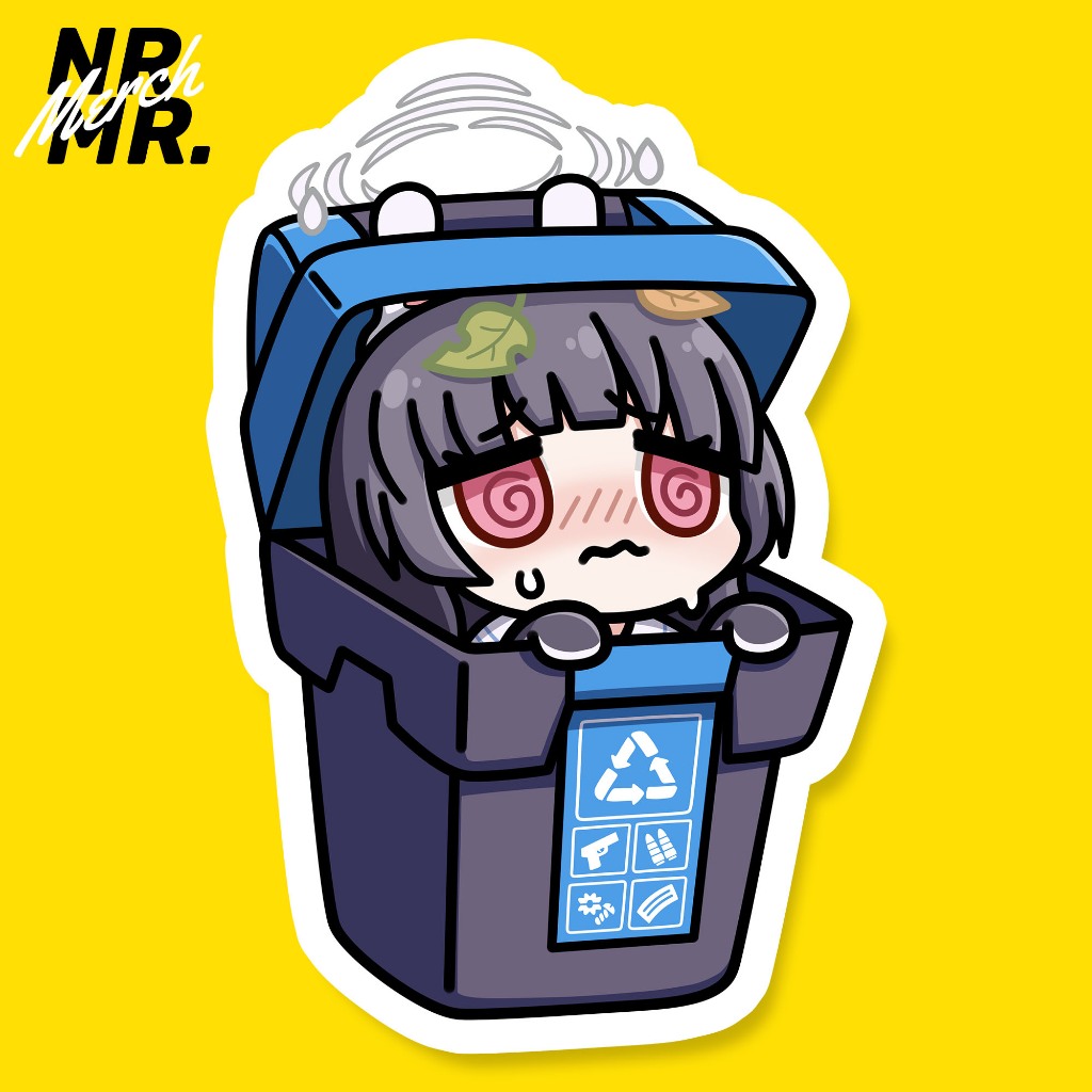 Miyu Trash Can Blue Archive Anime Chibi Sticker | Shopee Philippines