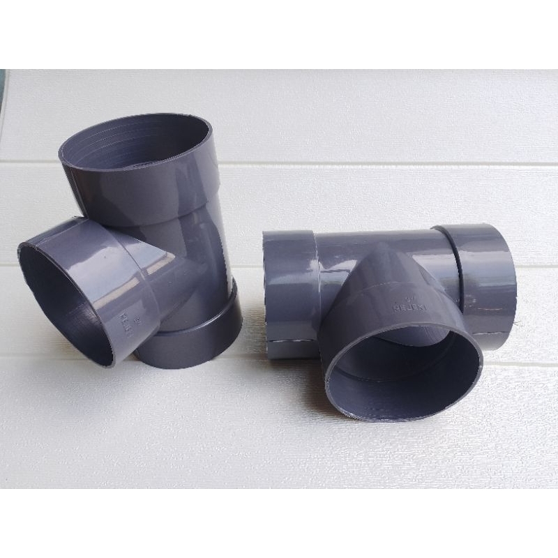 Pvc Pipe Connection TEE 3" Shock 3Inch PVC Pipe Fittings | Shopee ...