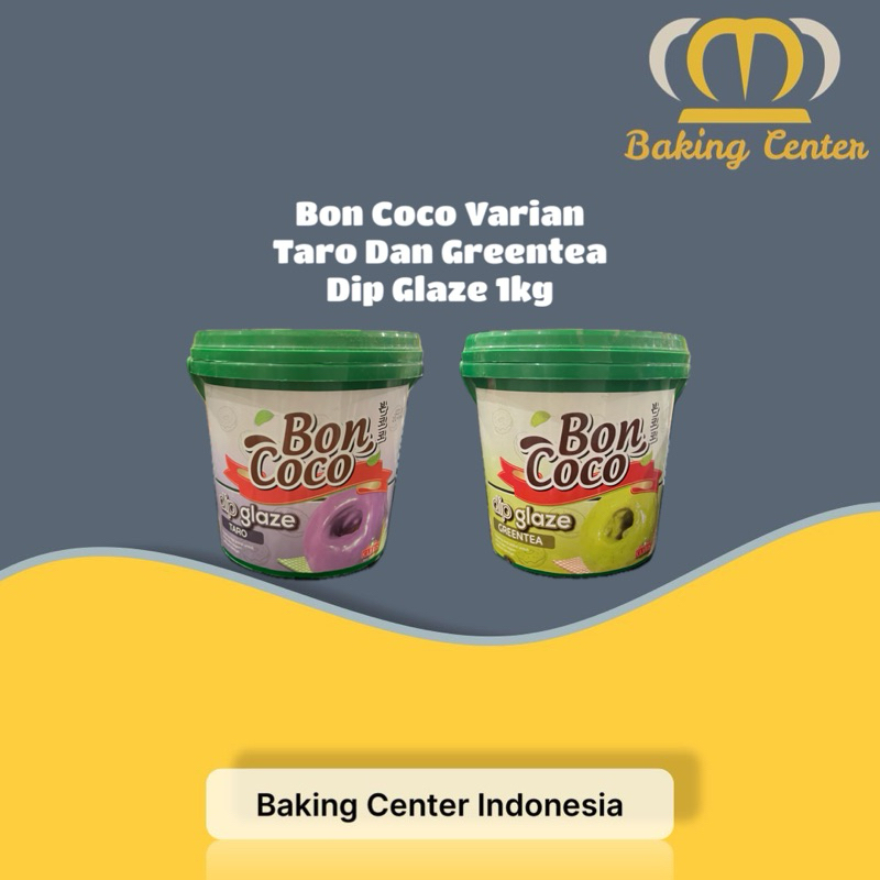 Bon Coco Dip Glaze Variant 1kg - Bon Coco Glaze Taro and Greentea ...