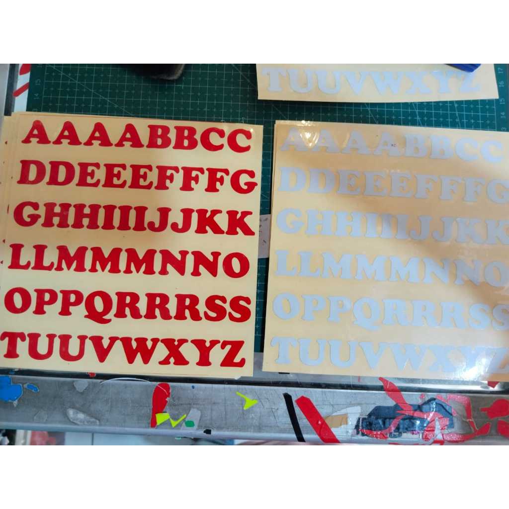 Cutting STICKER LETTERS LARGE ALPHABET STICKER | Shopee Philippines