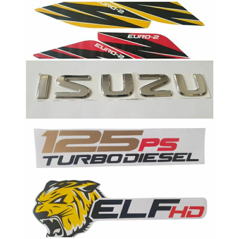 Isuzu elf nkr 71 euro 2 macan emblem logo sticker | Shopee Philippines