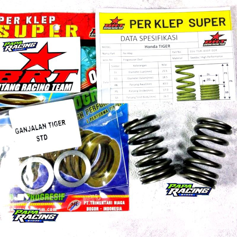 Brt TIGER VALVE PER VALVE + PROGRESSIVE RING TIGER PERKLEP SET ORIGINAL ...
