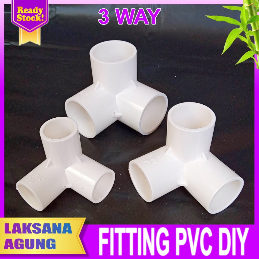 3 Way Pvc Connections 20mm, 25mm, 1 inch, 3 Way/Branch Elbow 3 Way 1 ...